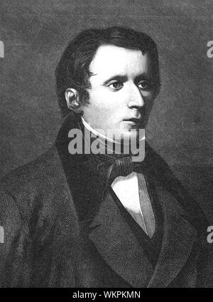 Il poeta italiano GIACOMO LEOPARDI ( 1798 - 1837 ) , ritratto di ...